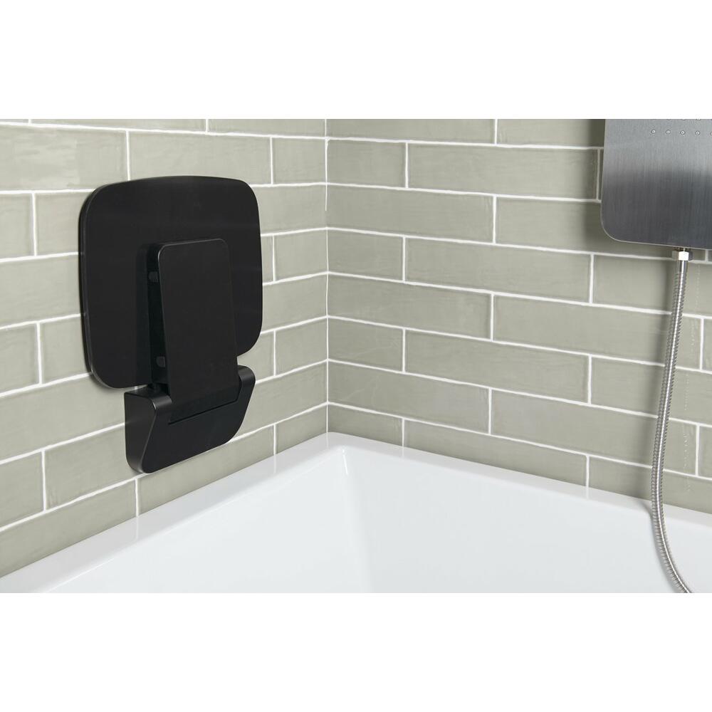 SAAP BLACK Duschklappsitz 39,2x25x5cm, schwarz, bis 160kg