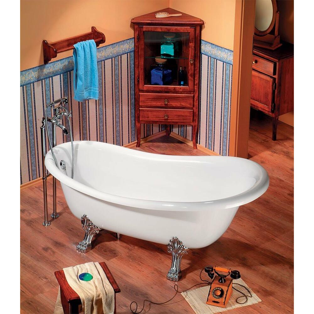 RETRO freistehende Badewanne 175x76x72cm, Füße Chrom