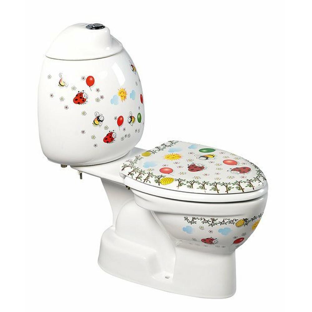 KID Kinder-WC inkl.Spülkasten, Abgang senkrecht, mit Farbdruck