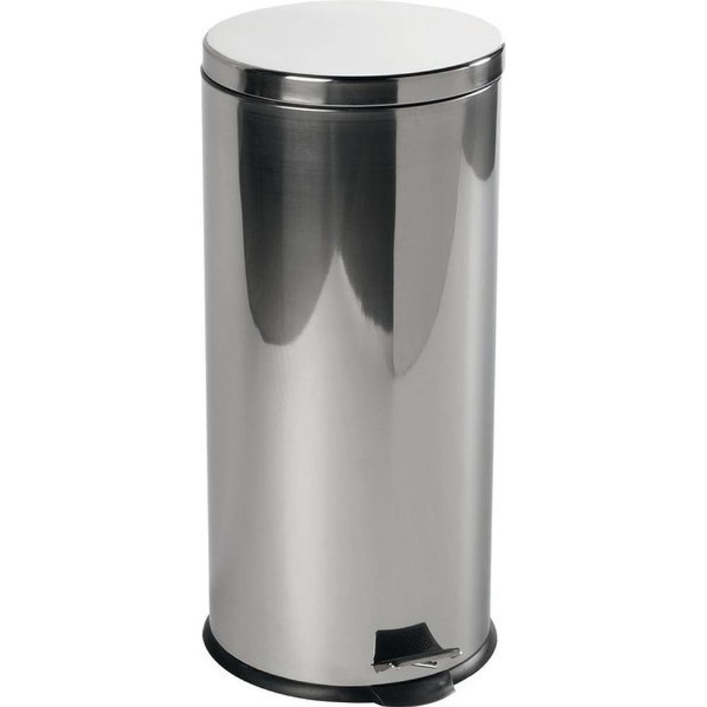 SIMPLE LINE Abfalleimer rund 30l, polierter Edelstahl