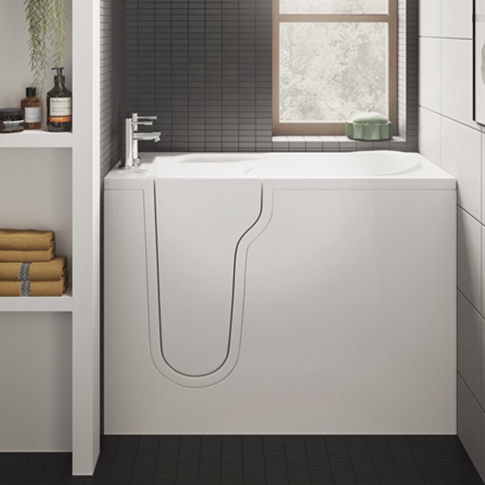 FREEDOM Sitzwanne mit Tür/Seniorenwanne 127x66cm Ausführung Links